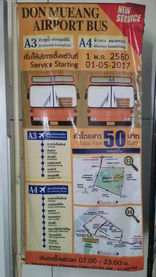 A4 Bus: Don Muang Airport to Khao San Road » 2024 » [by a TRAVEL BLOGGER ]